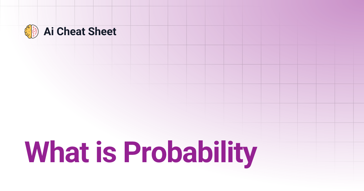 What is Probability | Ai Cheat Sheet