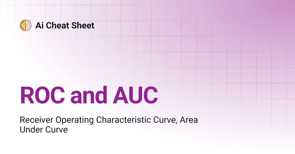 ROC and AUC | Ai Cheat Sheet